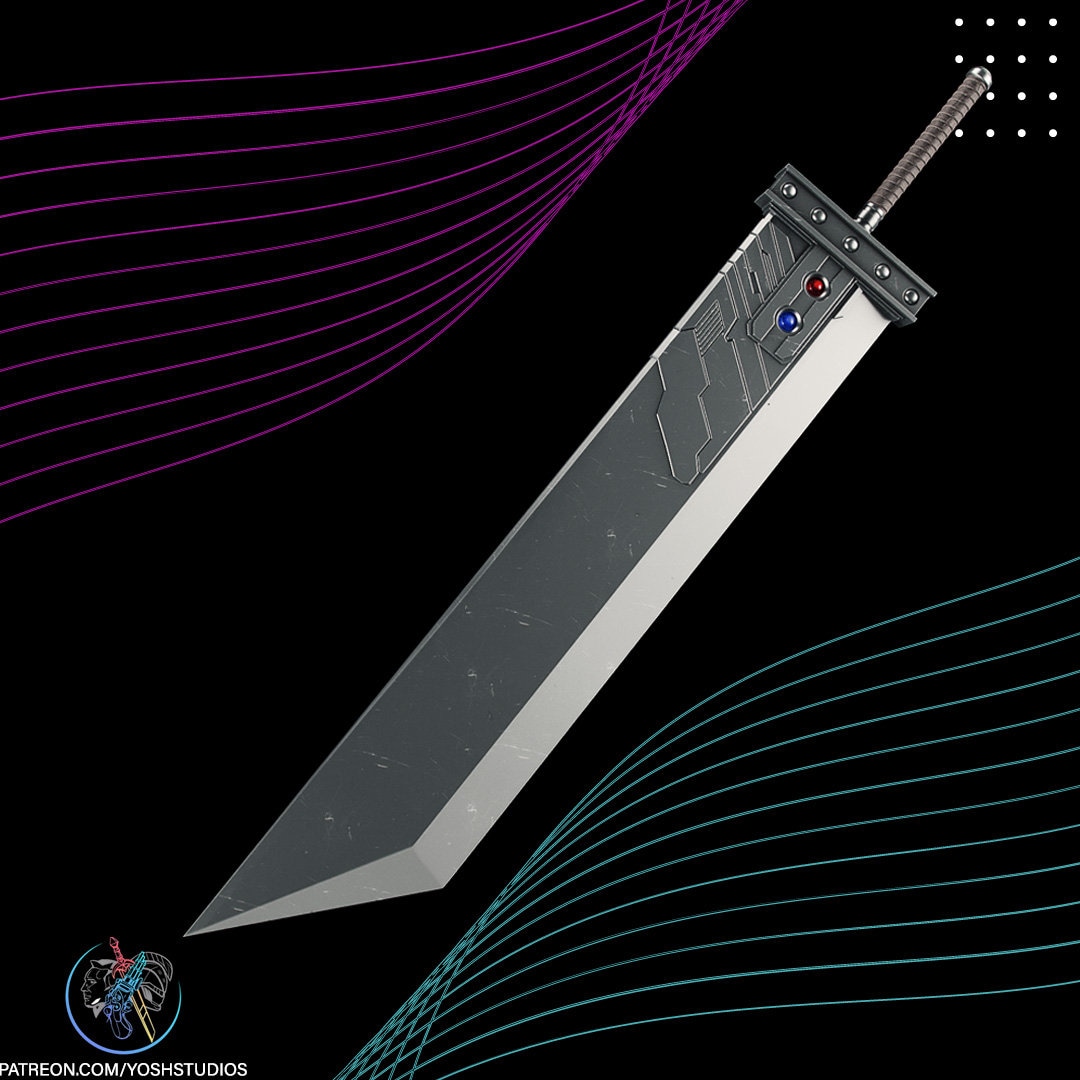 FF7R Buster Sword 3d Print File Stl Final Fantasy 7 Remake Version ...