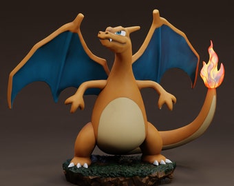 3D Charizard-in-the Lab-rom-pokemon 3D Printer Files 3D STL Model Print ...