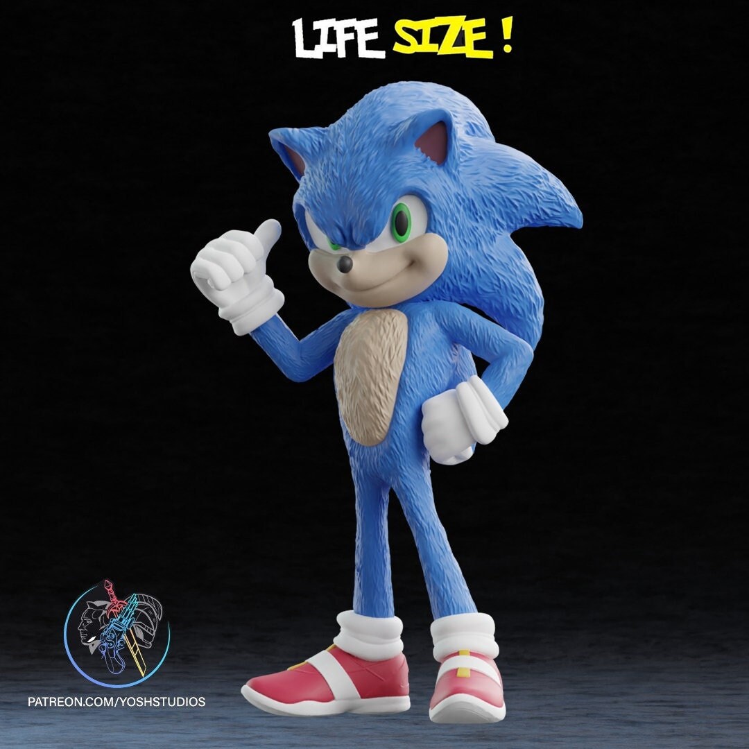 Life Sized Sonic 3D Printer File STL - Etsy UK