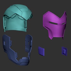 Modular Iron Man Helmet 3d Print File STL - Etsy