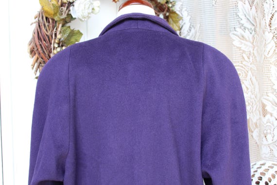 VINTG Oversize Purple Overcoat/80s Kristen Blake Made… - Gem
