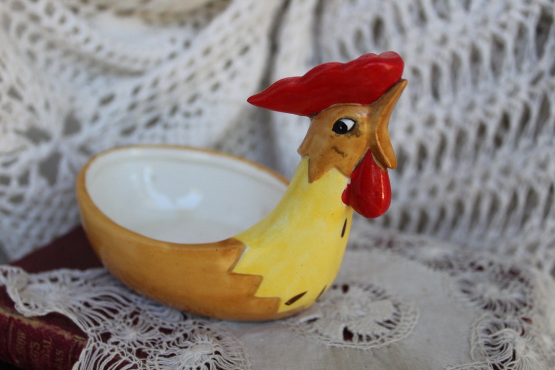 RARE VNTG Rooster Spoon Rest / Signed 1961 Holt Howard Ceramic Spoon ...