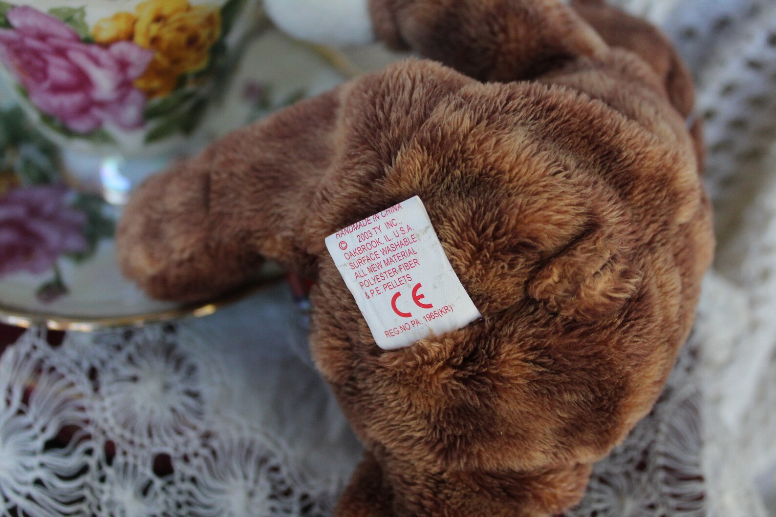2003 TY Beanie Bear "papa" Collector Stuffed Toy Bear Gift / #1 Dad ...