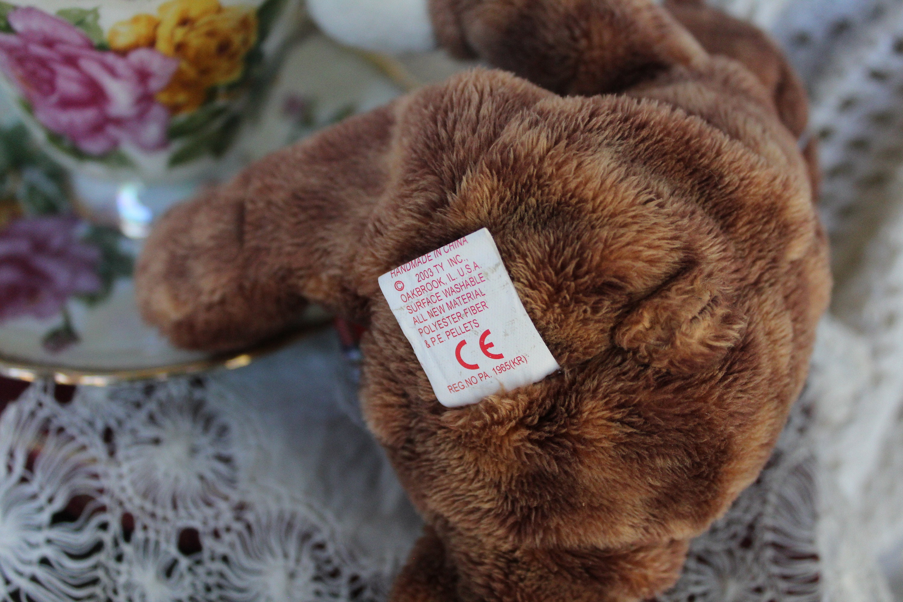 2003 TY Beanie Bear "papa" Collector Stuffed Toy Bear Gift / #1 Dad ...