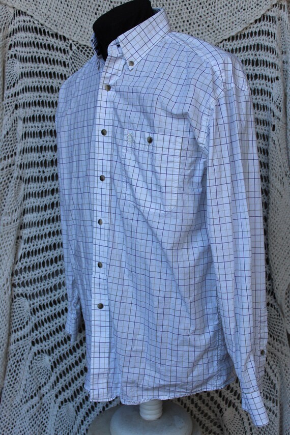 Mens Plaid VINTG George Strait Cowboy Cut Collection … - Gem