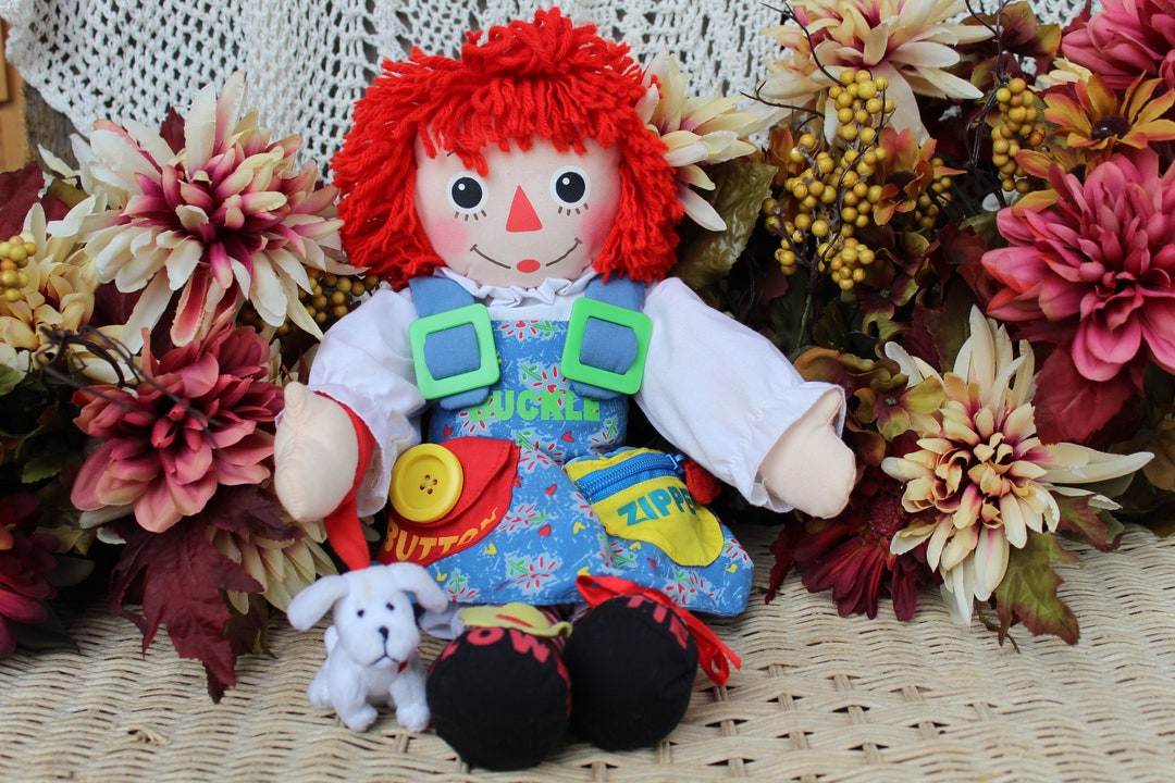 Hasbro 17" Raggedy Ann Doll / 2002 "dress Me Raggedy Ann" Learning Doll ...
