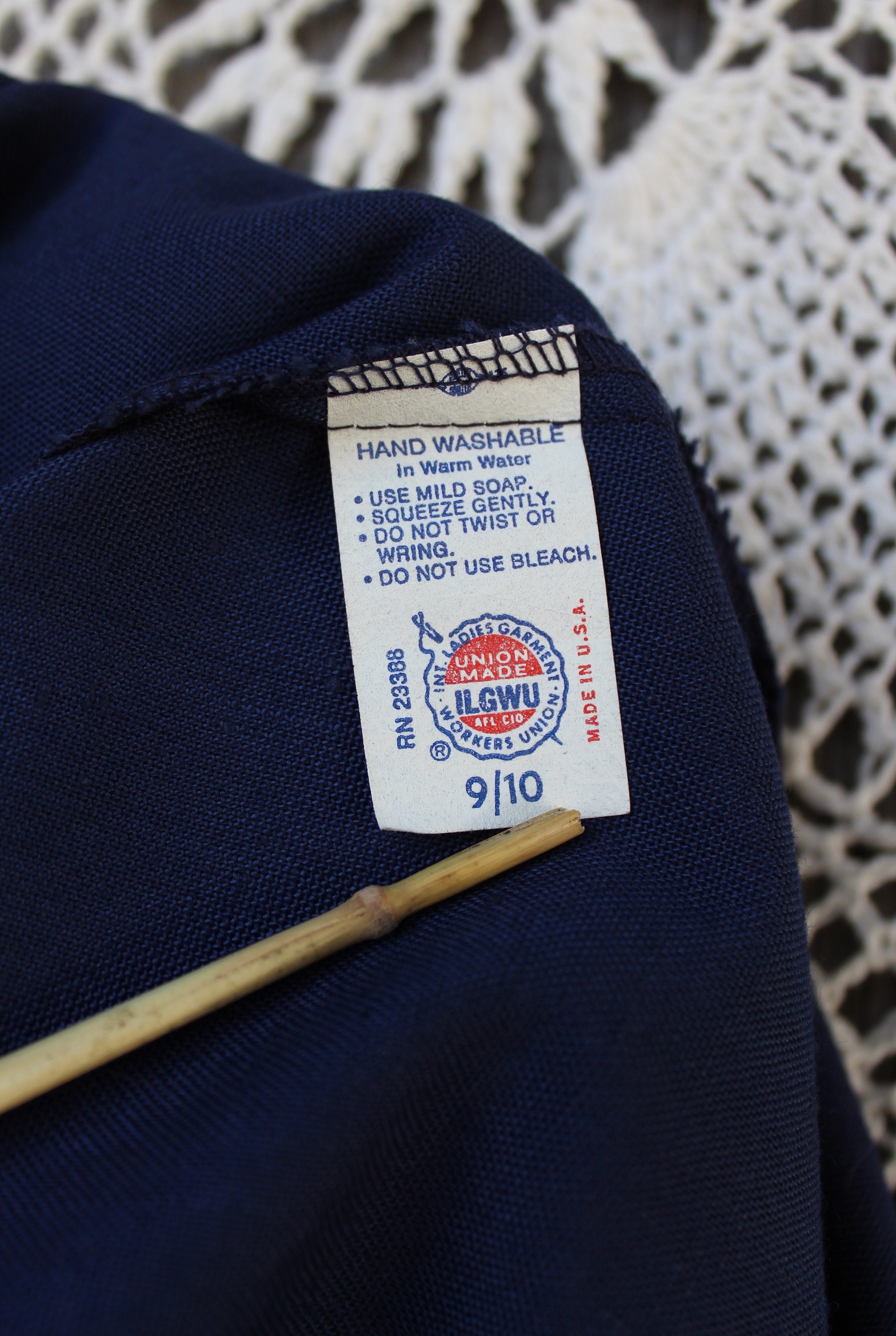 Ladies Navy Blue Secretaries Skirt / 80's Pleated Mid Length Front ...