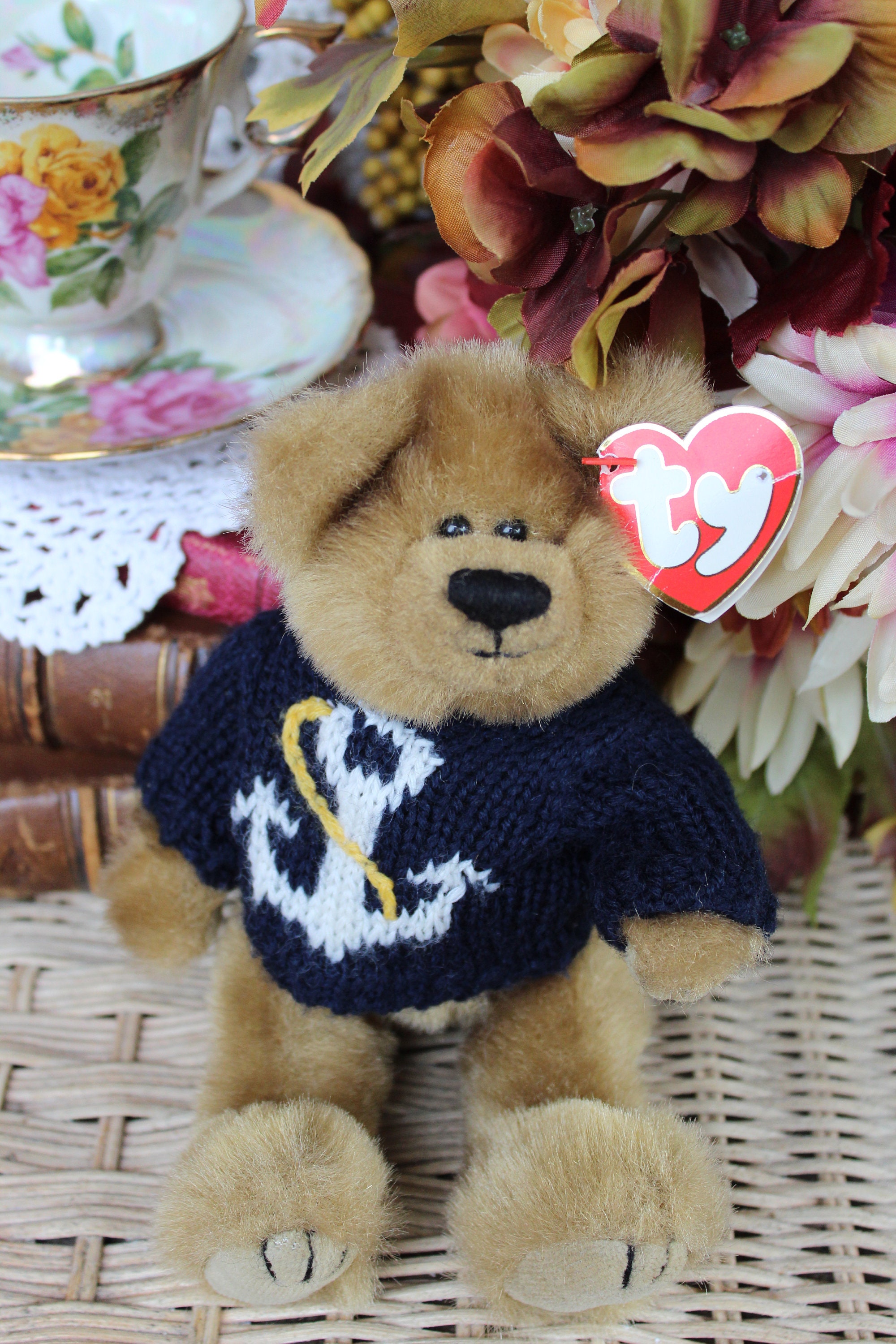 Vintage Ty Navy Sailor 8 1/2 Bear / Plush Toy Jointed - Etsy