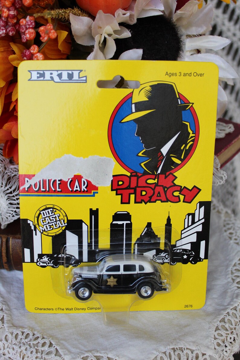 Dick Tracy Police Car, 1990 ERTL Company Disney Collector Car, VNTG ...