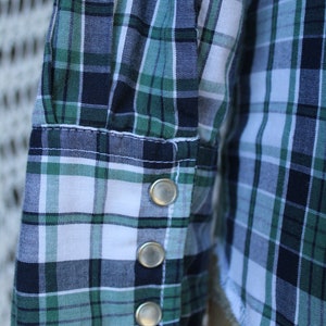 Mens Plaid VINTG Wrangler Western Shirt/dressy Line Dance Shirt/western ...