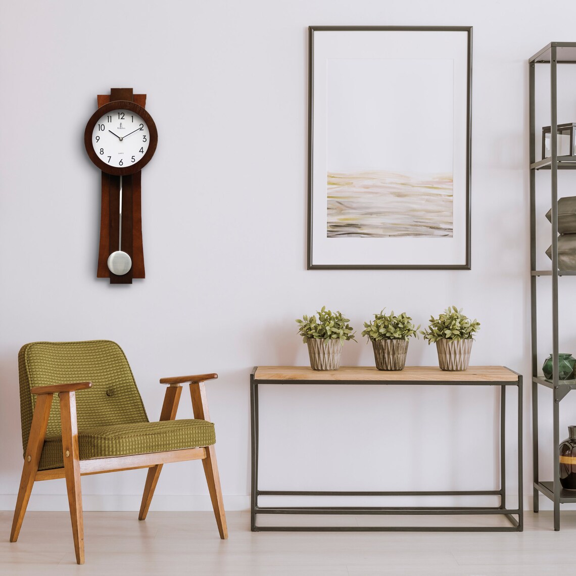 Pendulum Wall Clock Battery Operated Quartz Wood Pendulum - Etsy