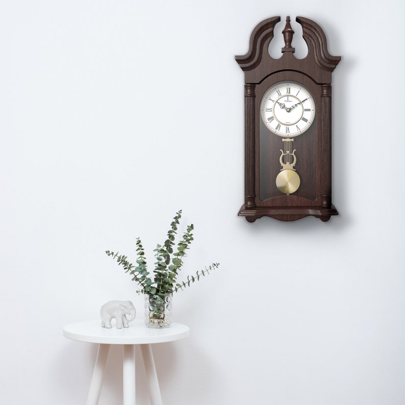 Pendulum Wall Clock, Silent Decorative Wood Pendulum Clock With ...