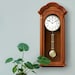 Pendulum Wall Clock, Silent Decorative Wood Clock With Swinging ...