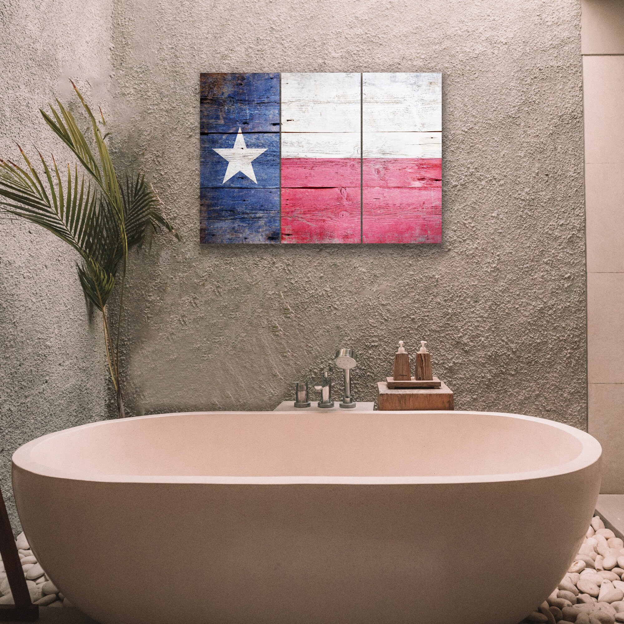 Texas Flag Canvas Wall Art Decor - 3 Piece Set, Large Decorative Multi ...