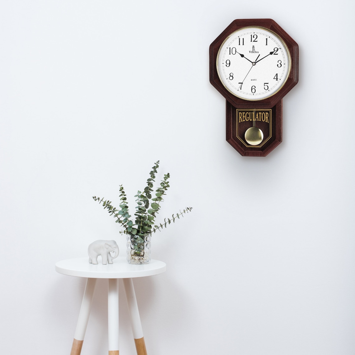 Pendulum Wall Clock Regulator Clock, Schoolhouse Clock Design ...