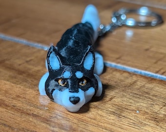 Siberian Husky 3d Printed Keychain, Just Because Gift for Dog Lover, 3d ...