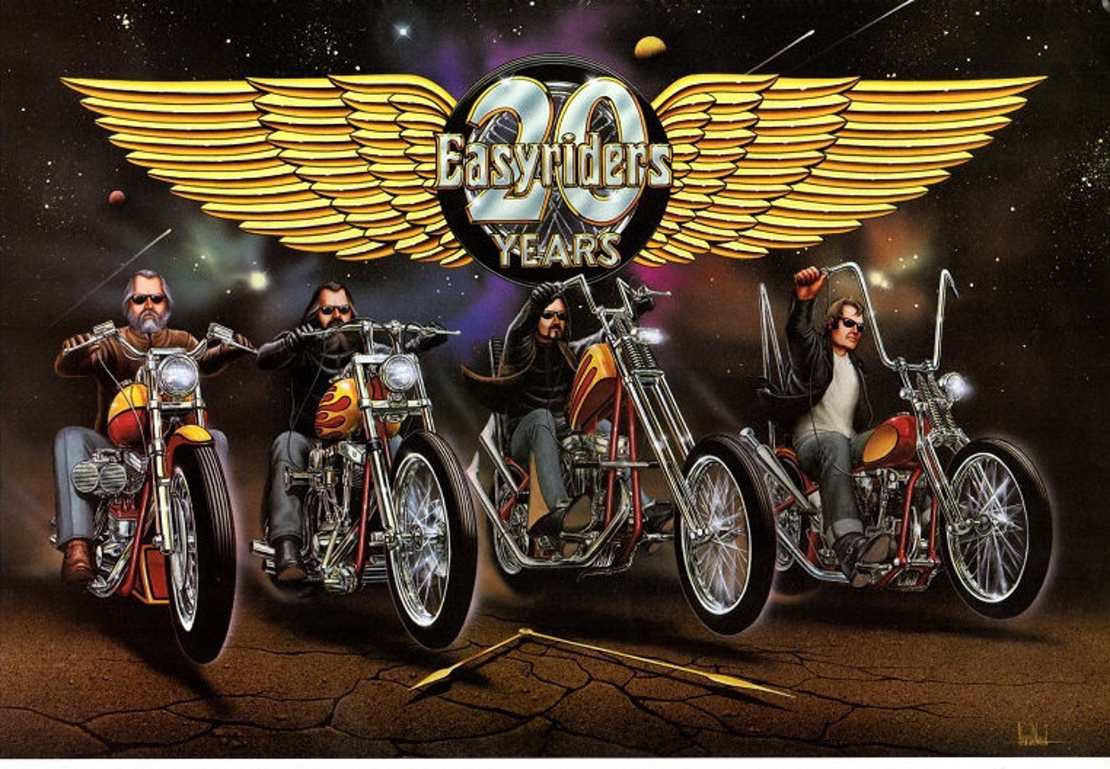 David Mann Motorcycle Biker Easyriders Centerfold Art Poster Print ...