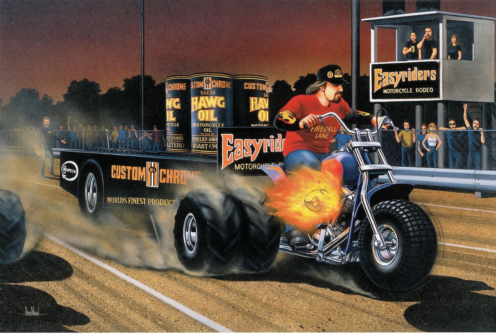 David Mann Harley Davidson Motorcycle Biker Easyriders Centerfold Art ...