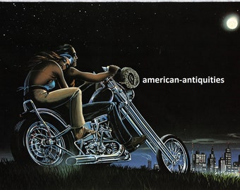 David Mann Motorcycle Biker Easyriders Centerfold Art Poster Print ...