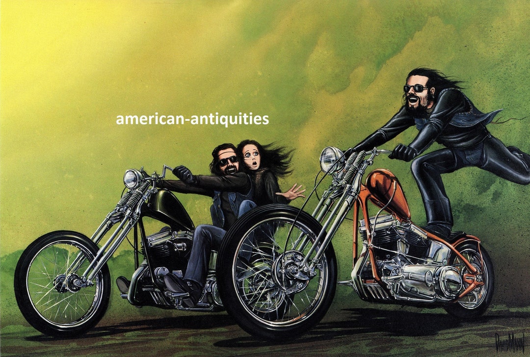David Mann Harley Davidson Motorcycle Biker Easyriders Centerfold Art ...