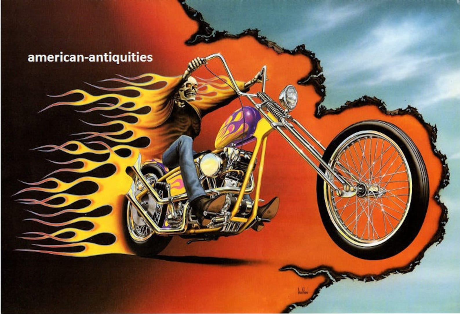 David Mann Motorcycle Biker Easyriders Centerfold Art Poster Print ...