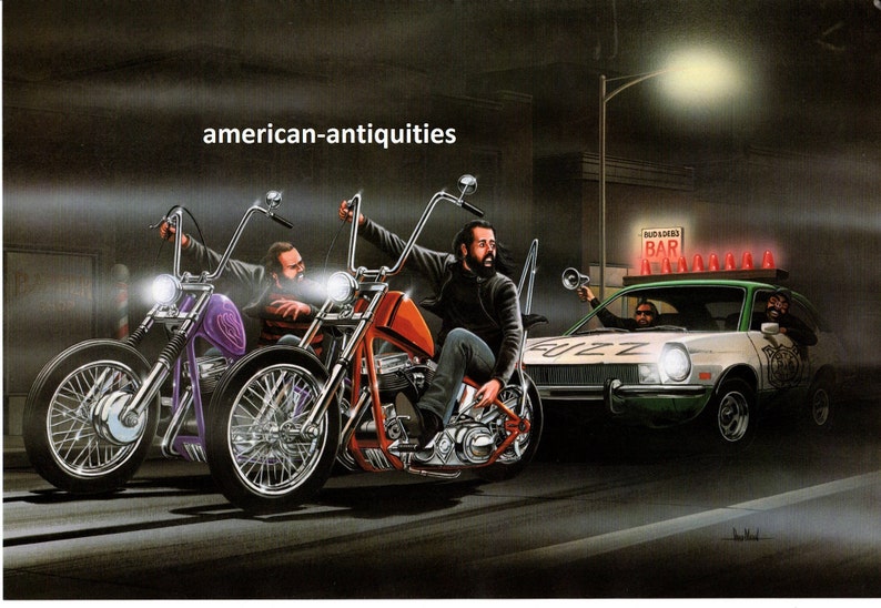 David Mann Motorcycle Biker Easyriders Centerfold Art Poster Print Fuzz ...