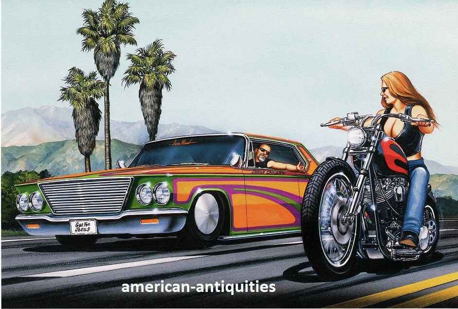 David Mann Motorcycle Biker Easyriders Centerfold Art Poster Print ...