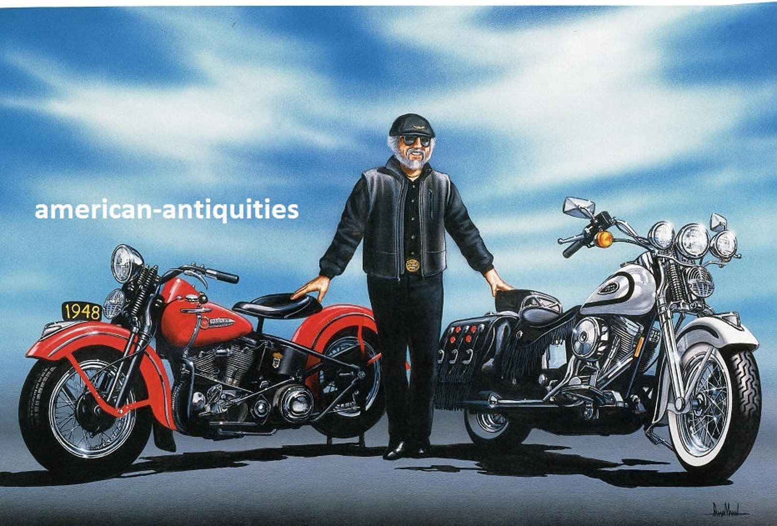 David Mann Motorcycle Biker Easyriders Centerfold Art Poster Print ...