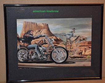 David Mann Motorcycle Biker Easyriders Centerfold Art Poster Print ...