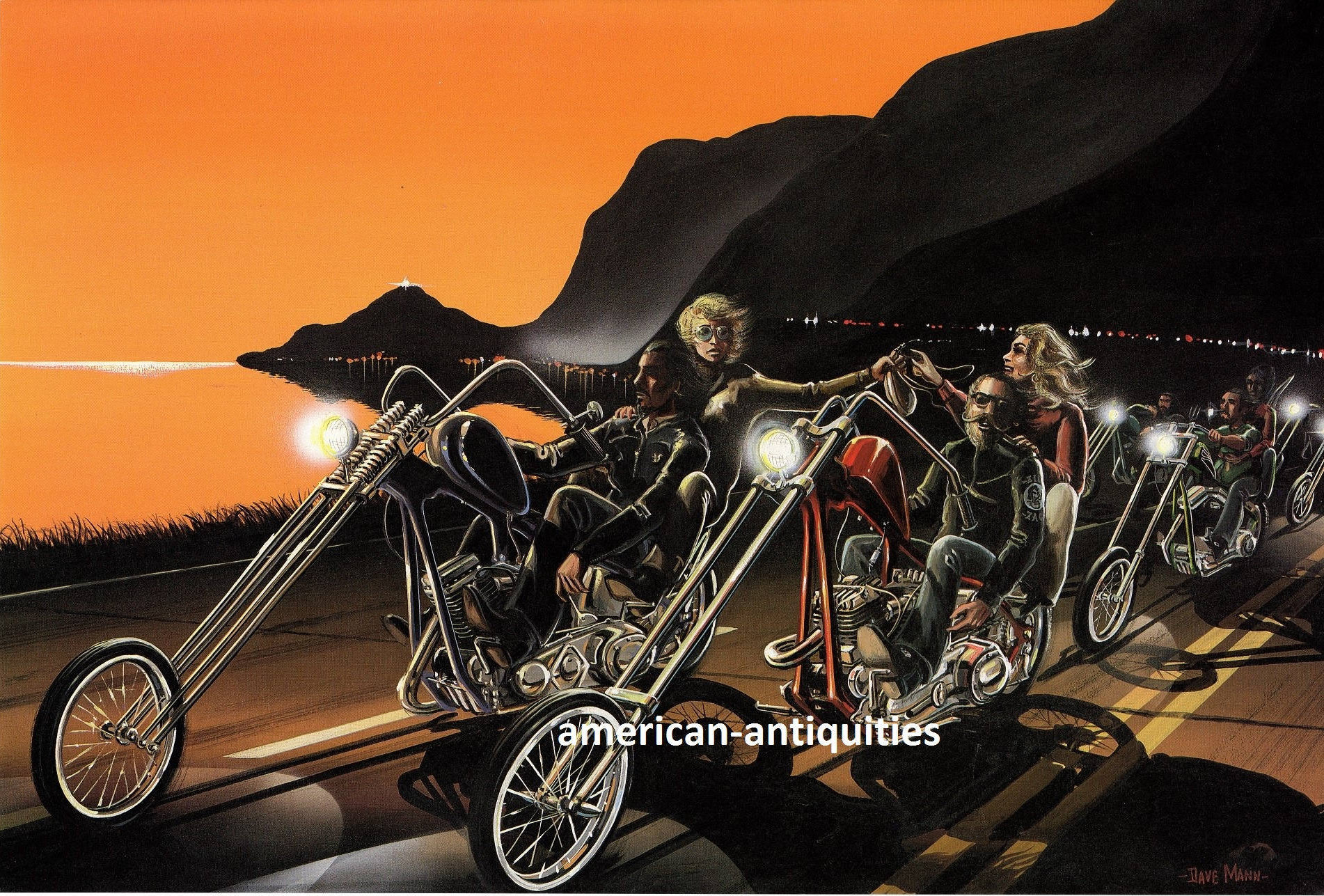 David Mann Harley Davidson Biker Easyriders Centerfold Art Poster Print ...