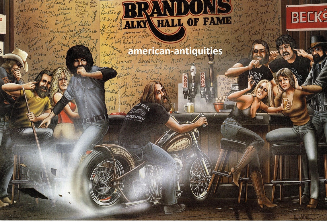 David Mann Motorcycle Biker Easyriders Centerfold Art Poster Print ...