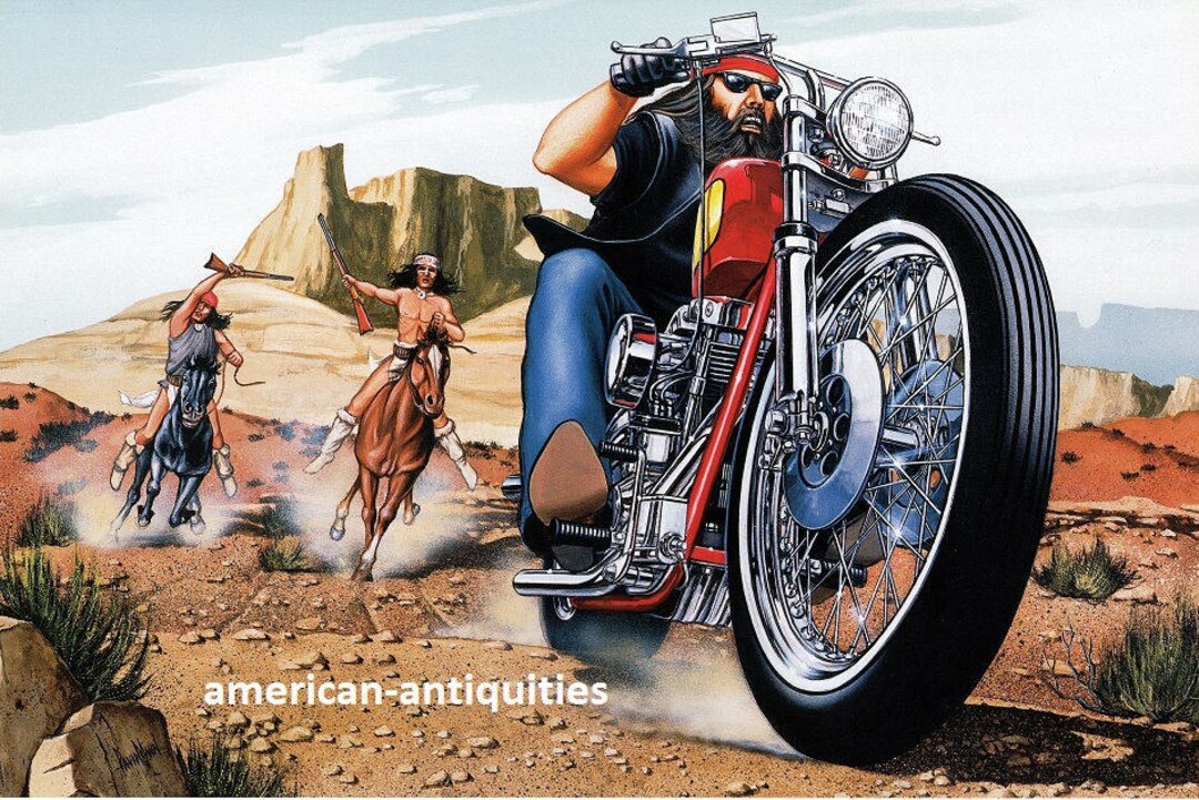 David Mann Motorcycle Biker Easyriders Centerfold Art Poster Print ...