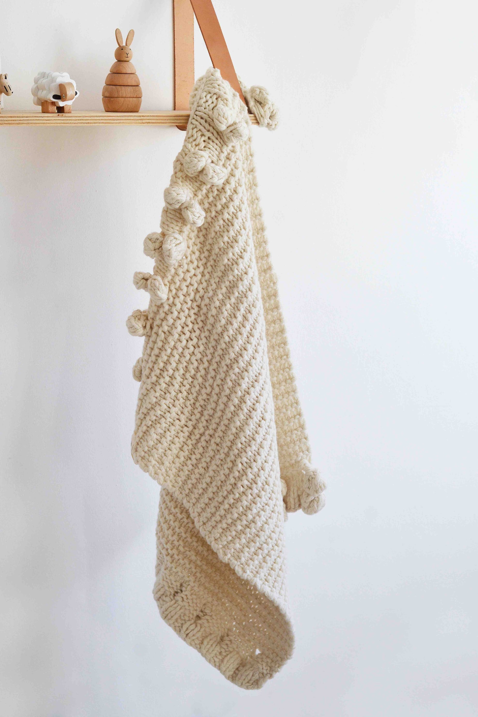 Aran Wool Stroller/car Seat/bassinet Blanket - Etsy