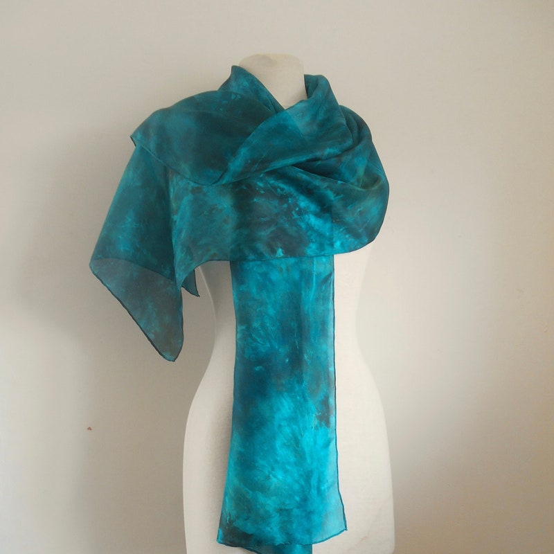 Teal Blue Scarf - Etsy