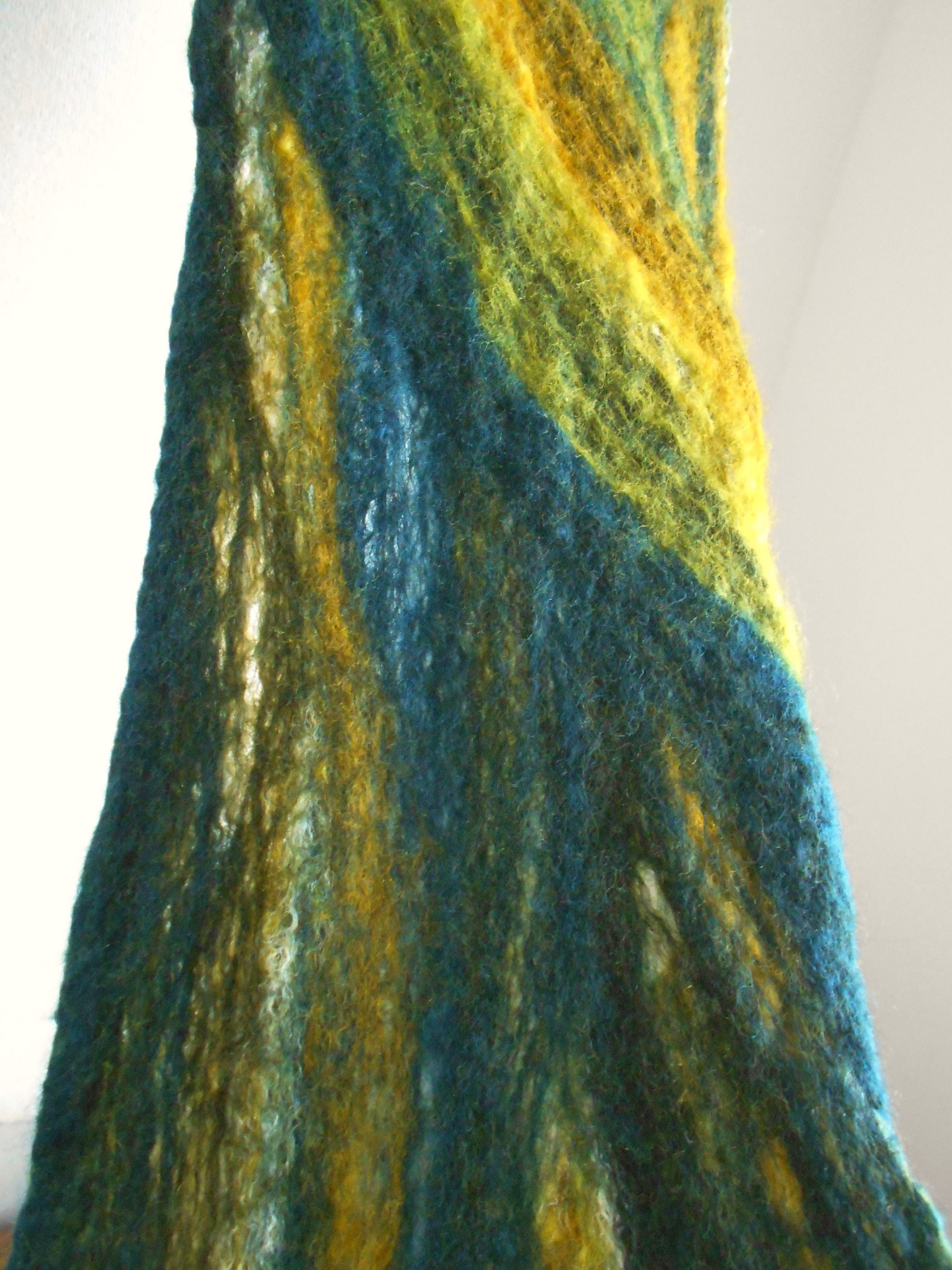 Felt Scarf Felted Scarf Felted Wool Scarf 'forest' - Etsy