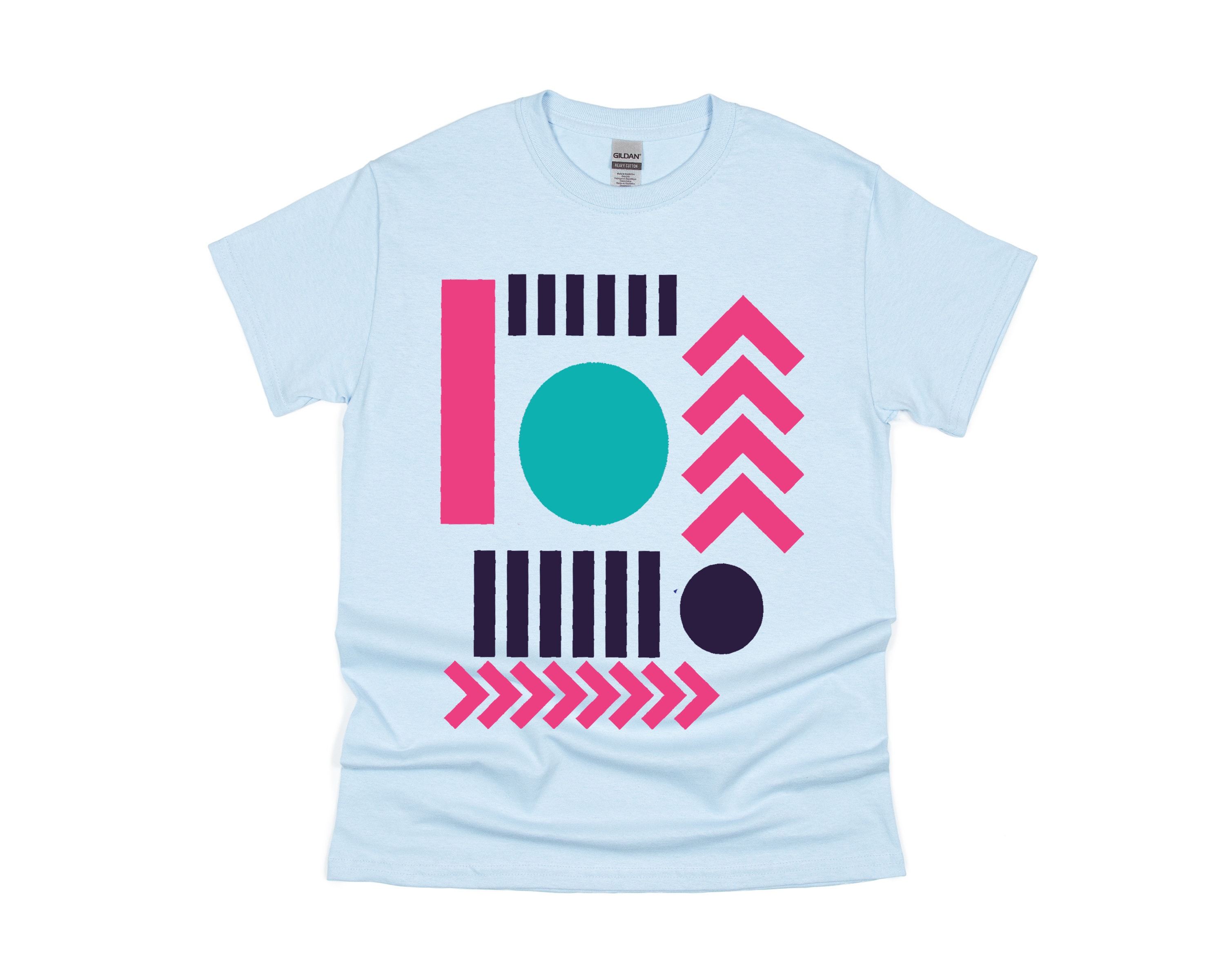 Hand printed graphic T-shirt Summer T-shirt Geometric Design | Etsy