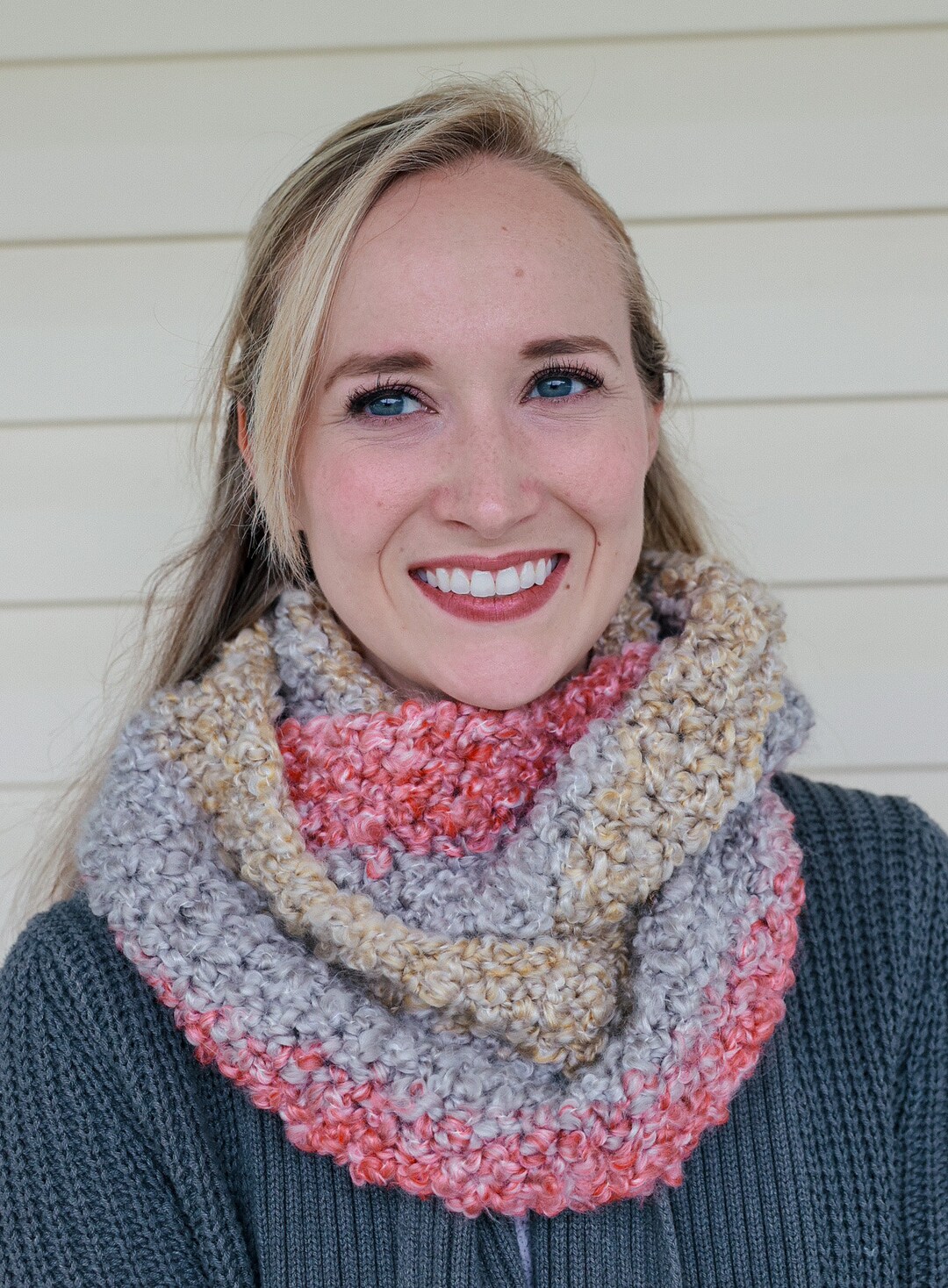 Double Knit Infinity Scarf - Etsy