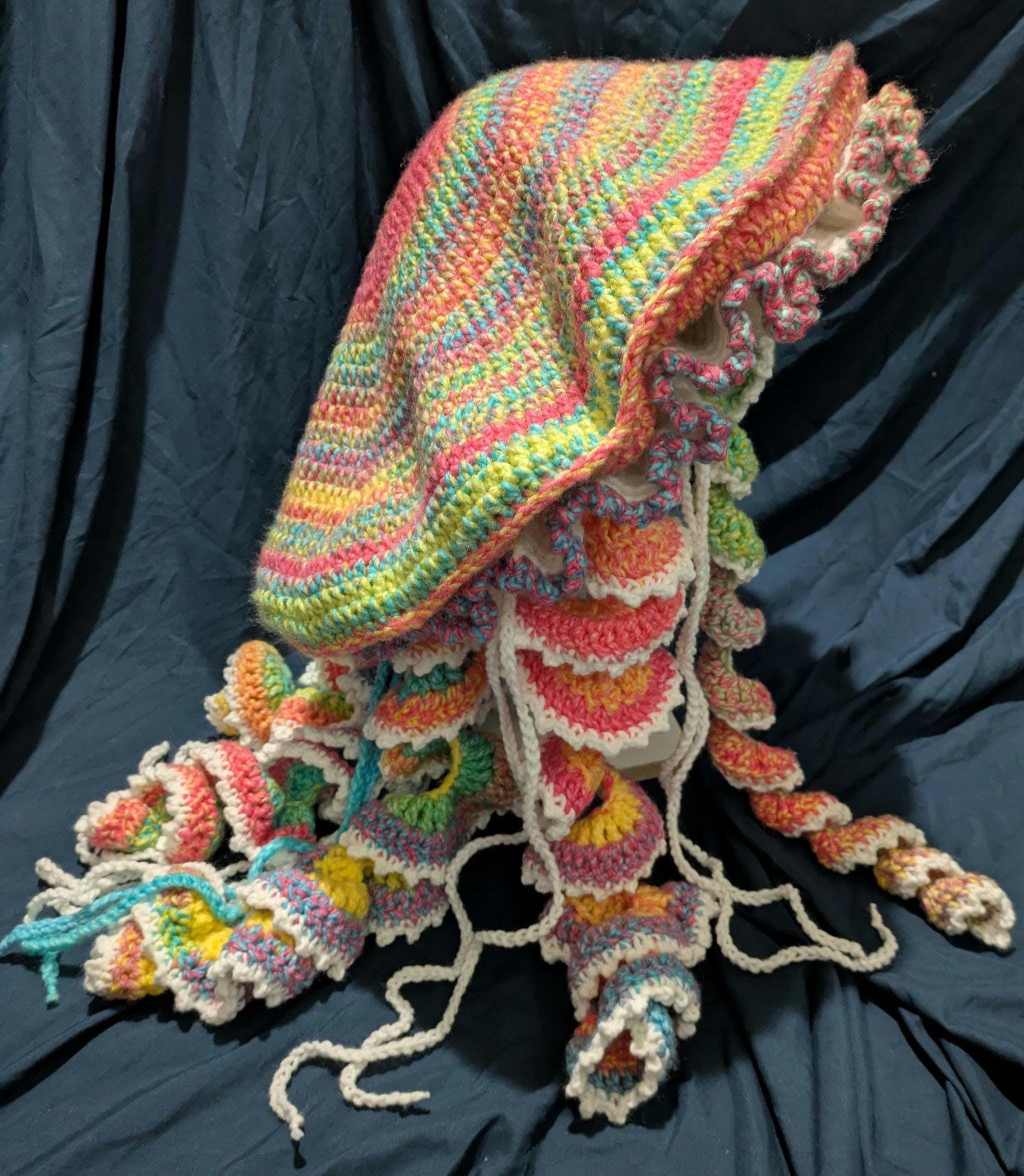 Bright Rainbow Jellyfish Hat - Etsy