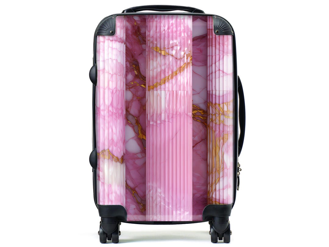 Pink Marble Luggage | Unique Travel Accessories | Carry on Luggage ...