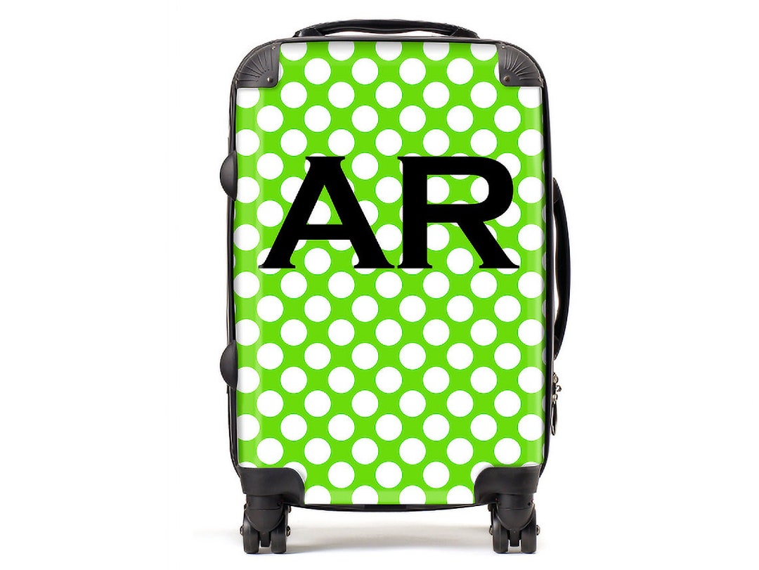 Circle Luggage L Initials L Green | Carry on Luggage | Initial Luggage ...
