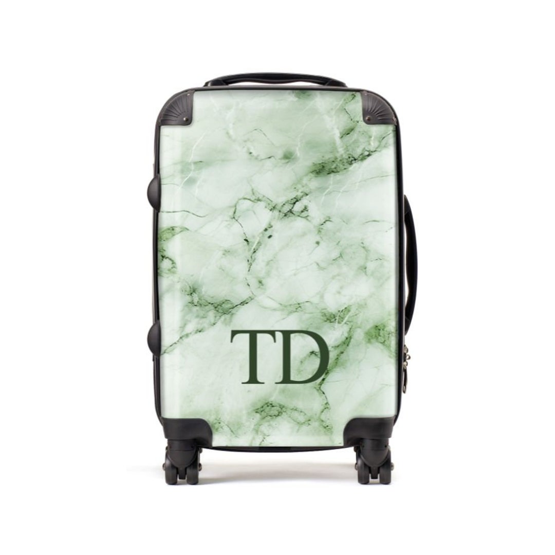 Personalized Marble Initial Luggage | Carry on Luggage | Marble Luggage ...