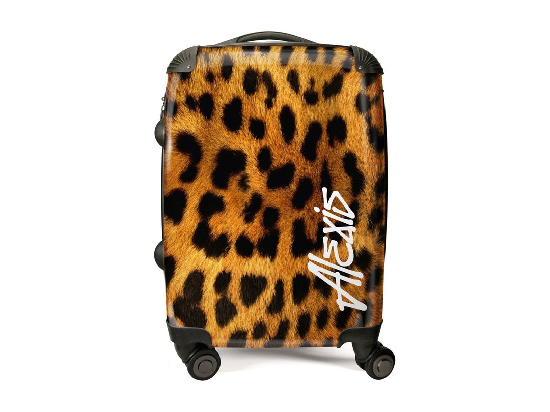 Personalized Leopard Print Name Luggage | Carry-on Luggage | Leopard ...