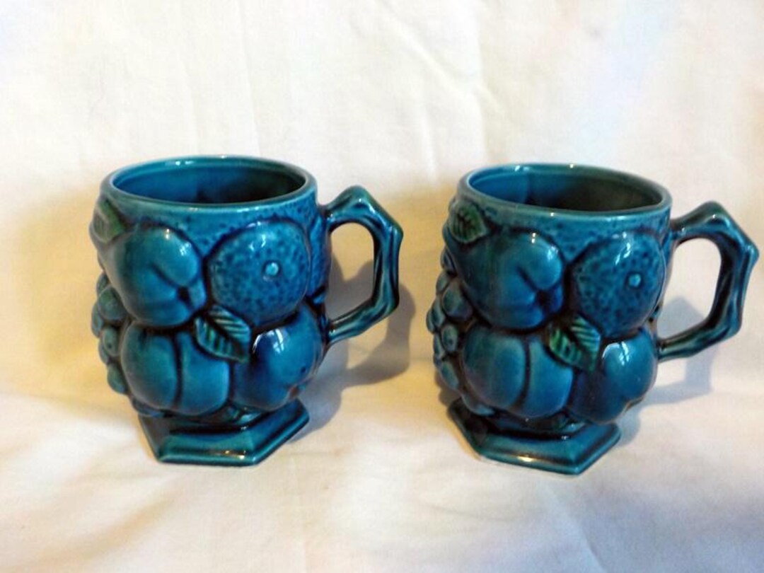 3 Vintage Inarco MOOD INDIGO Coffee Mugs Coffee Cups 8oz - Etsy