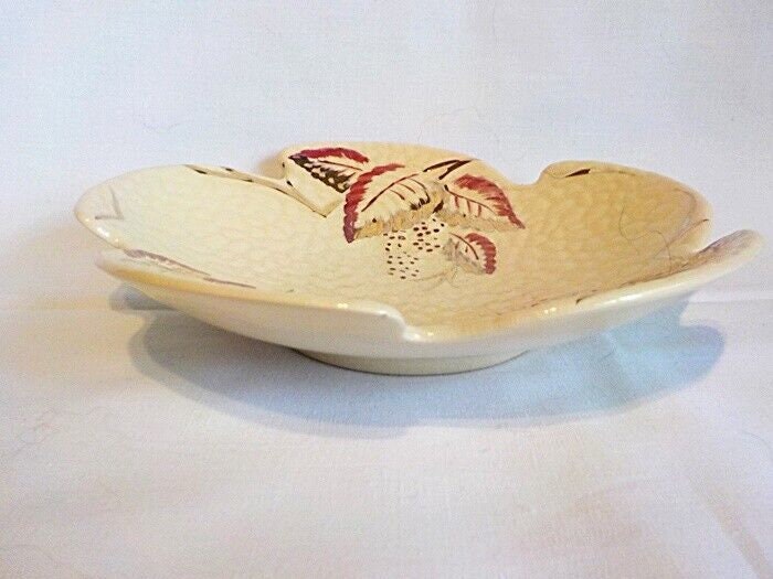 Vintage Wade Pottery GOLD BLUSH BRAMBLE Round Candy Mint Dish England ...