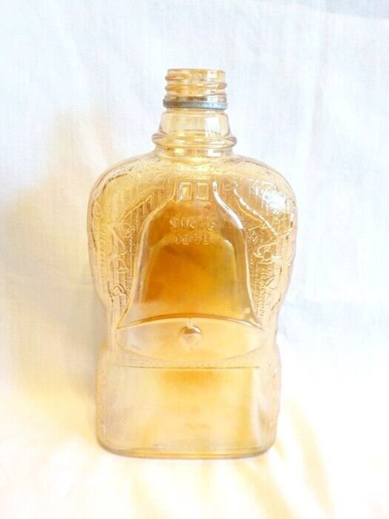 Vintage Carnival Glass GOLDEN WEDDING Whiskey Bottle Flask Pint - Etsy
