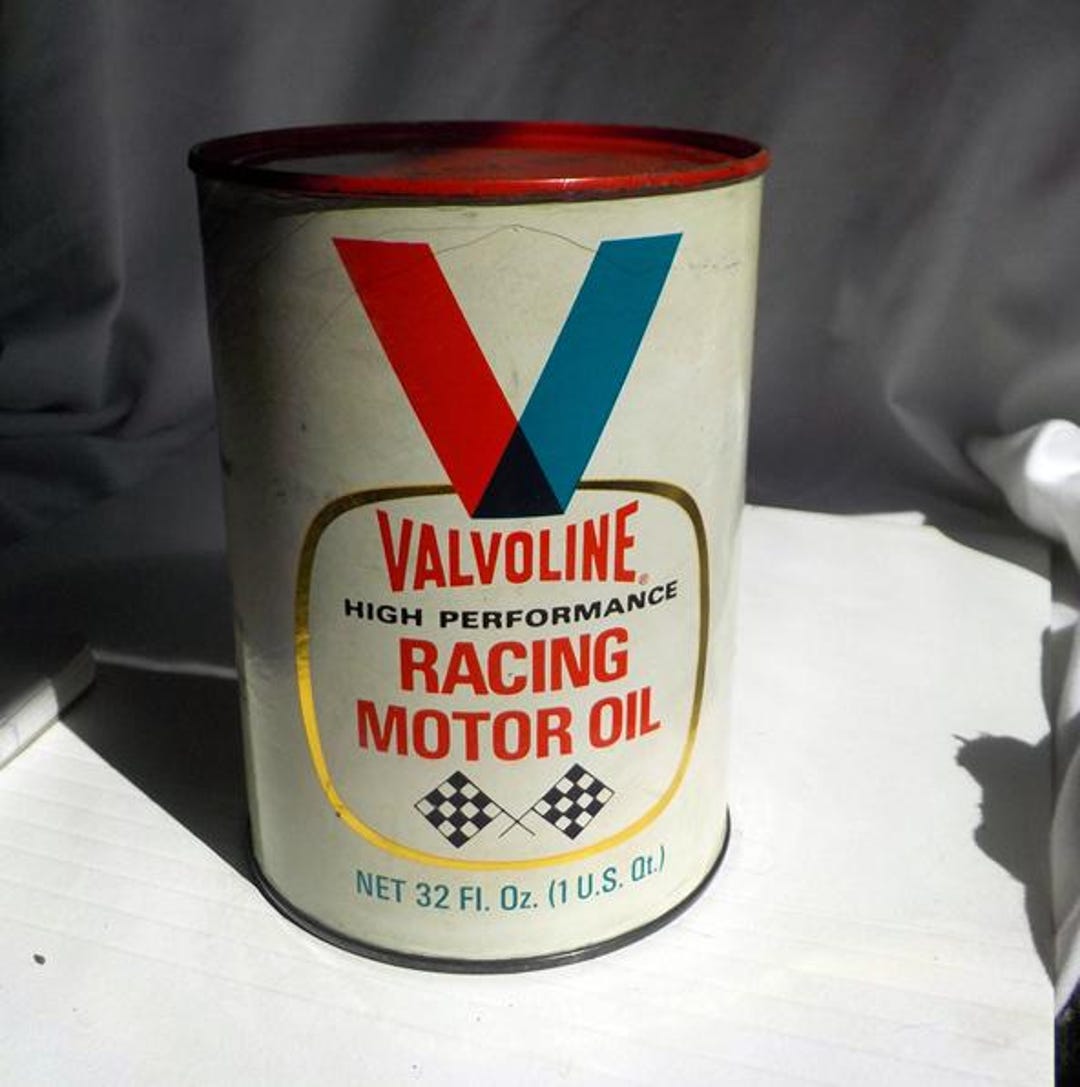 Vintage Valvoline High Performance Racing Motor Oil Can Cardboard 1QT ...