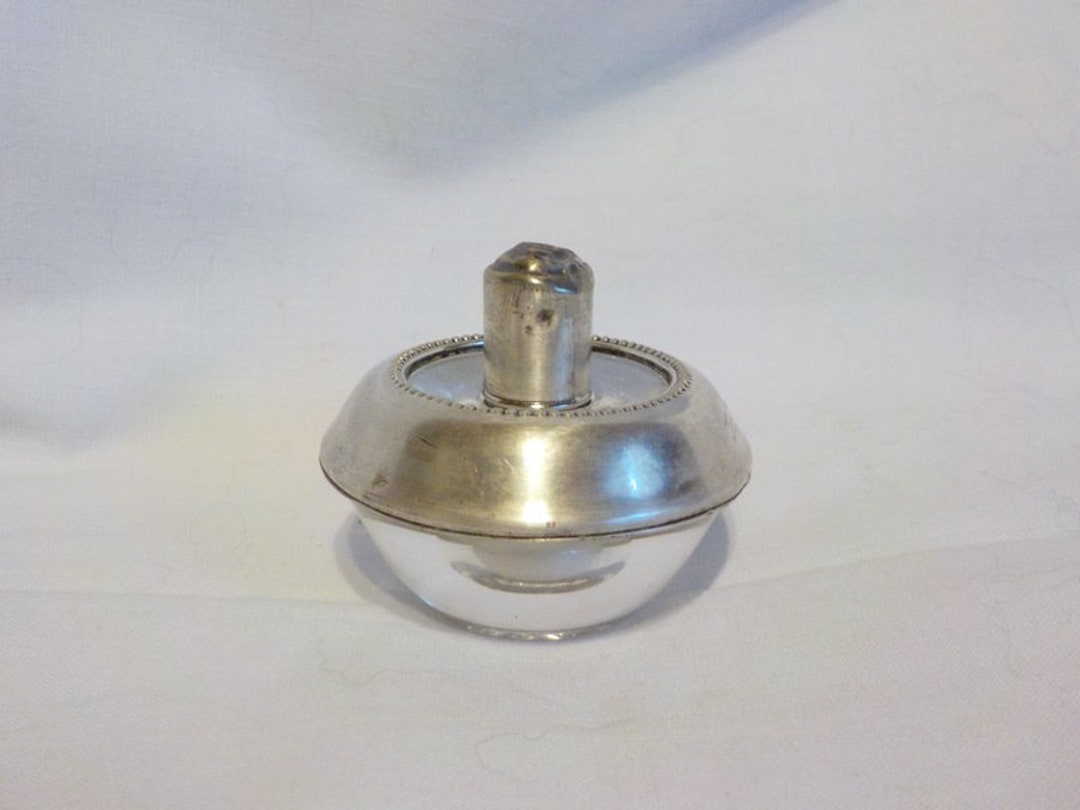 Vintage HY GLO Table Lighter Whiting Sterling Silver and Glass - Etsy