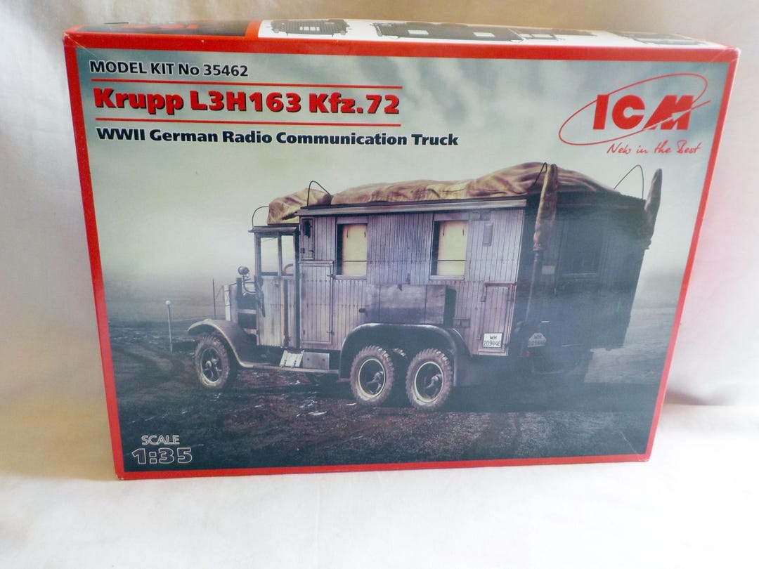 ICM WWII German Radio Communication Truck Model Kit Open Box # 35462 1: ...