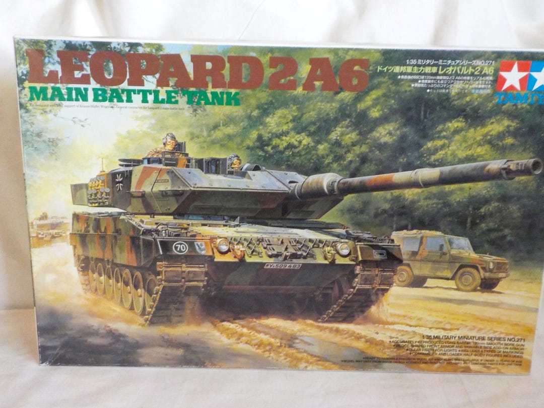 Tamiya Leopard 2A6 Main Battle Tank Model Kit Open Box Complete No ...