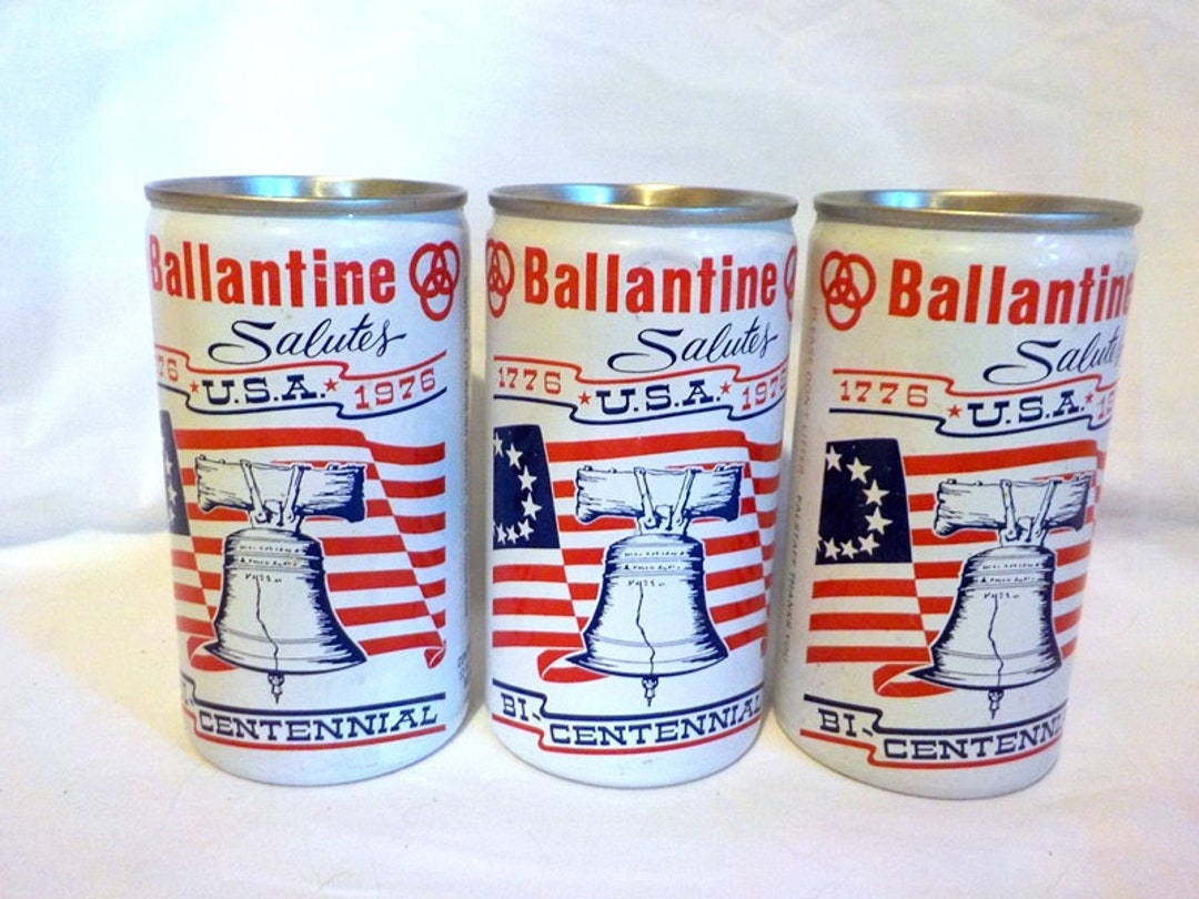 3 Vintage Ballentine Beer Cans 1976 Bicentennial Pull Tab Falstaff ...